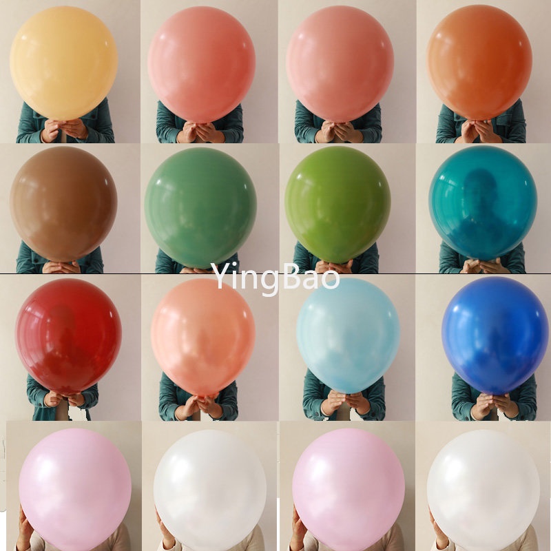 18inch Retro Balloons Large White Sand Dusty Pink Avocado Green Khaki ...
