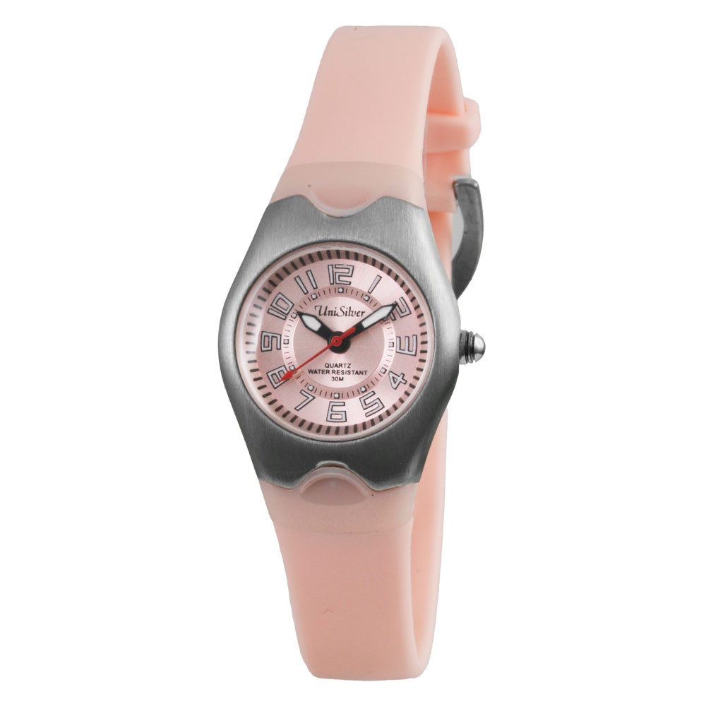 UniSilver TIME ENCORE Women's Extra Small Analog Silver/Light Pink ...
