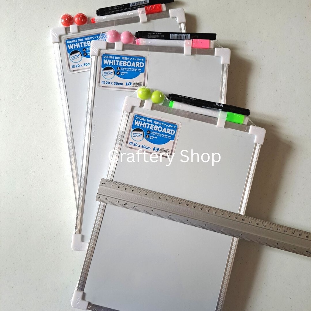 Magnetic Whiteboard Back to Back with Whiteboard Markers | Shopee ...