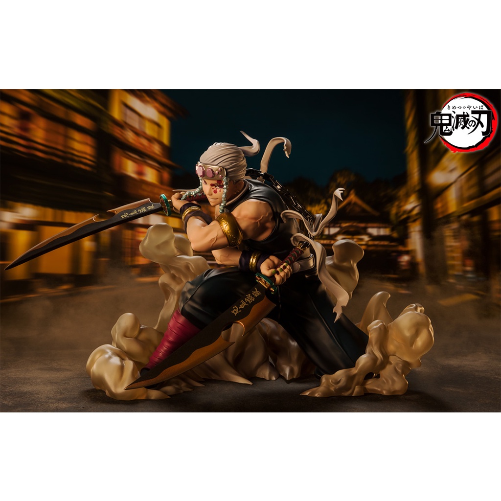 Anime Demon Slayer Uzui Tengen Figure Toy Double Knife Form Collectible ...
