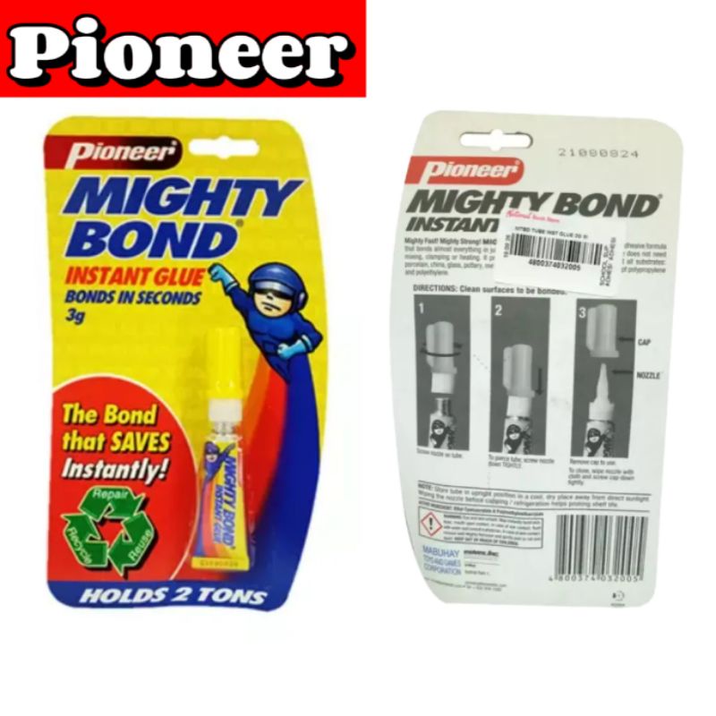 Pioneer Mighty Bond Instant Glue 3g | Shopee Philippines
