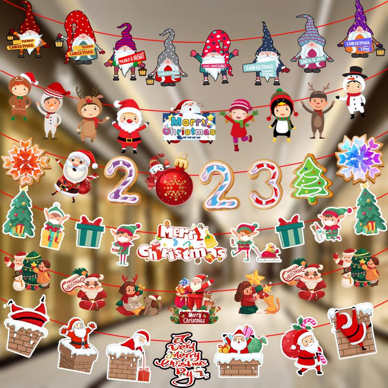 Christmas Decoration Bunting Charm New Year's Day Shopping Mall ...