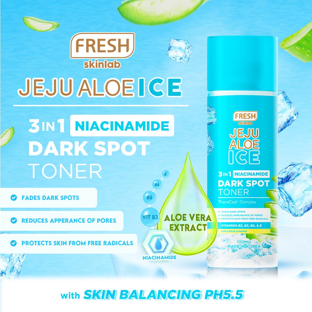 Fresh Skinlab Jeju Aloe Ice - Pore Minimizing - pH 5.5 Toner (100ml ...