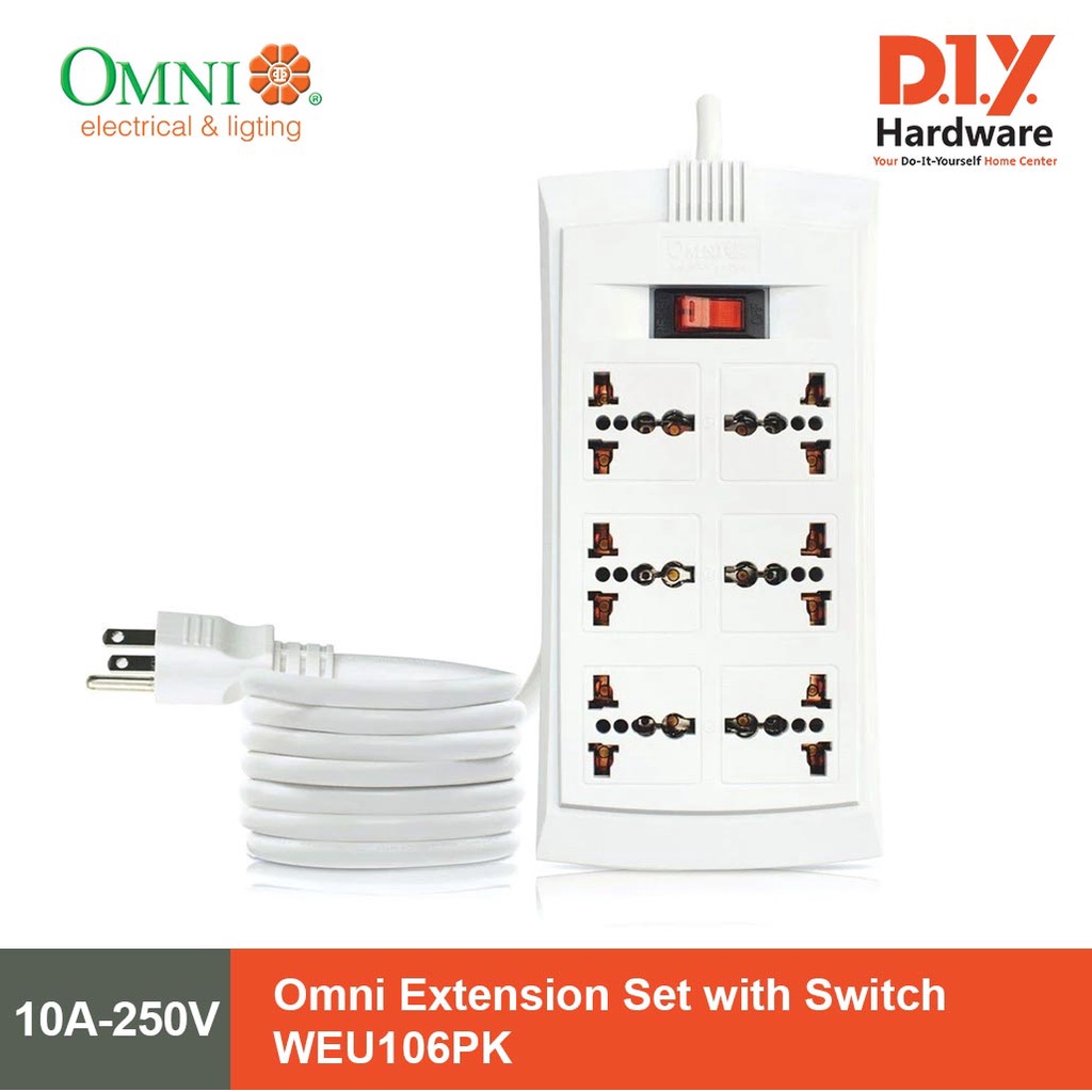 Omni Extension Set with Switch WEU106PK | Shopee Philippines