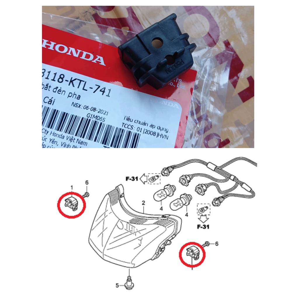 Headlight Clip for Wave100/Wave110 Honda Genuine | Shopee Philippines
