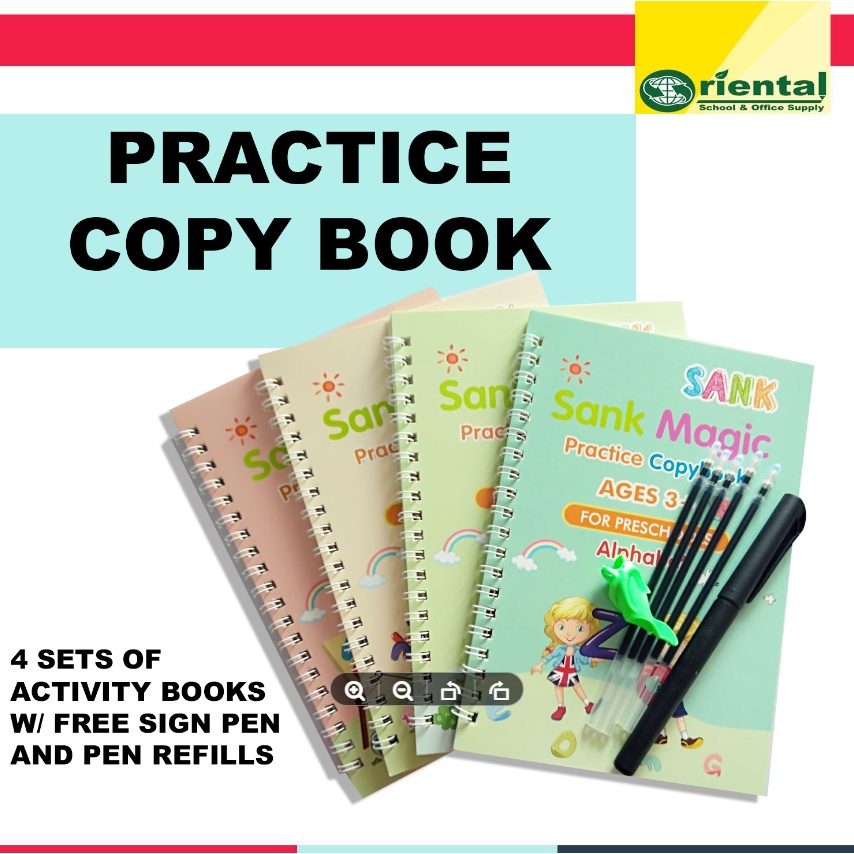 4 sets of Practice Activity Books with FREE Sign Pen and Refills ...