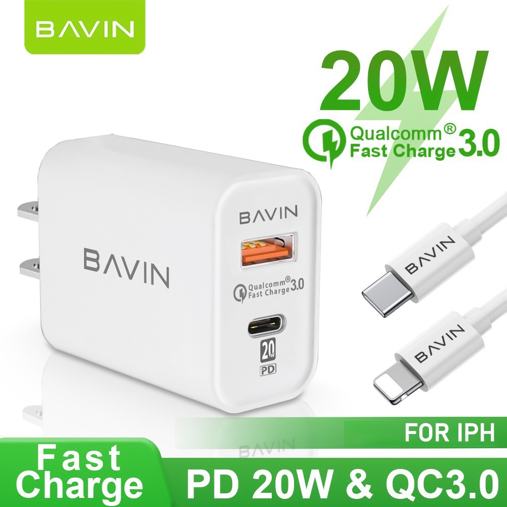 KUKU BAVIN PC350 20W PD Fast Charger Adapter Universal USB Qualcomm3.0 ...