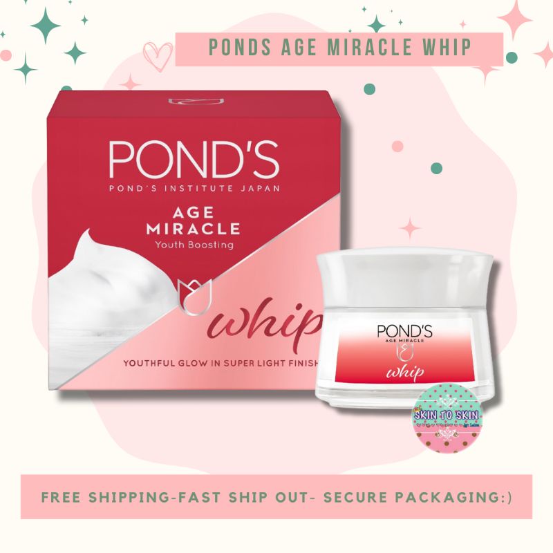 POND'S Age Miracle Whip Day Cream 2x Retinol C Niacinamide 50g | Shopee ...