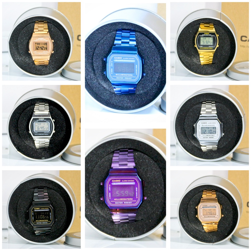 Casio Waterproof Steel Belt Advanced Plating Metal Wrist Watch ...