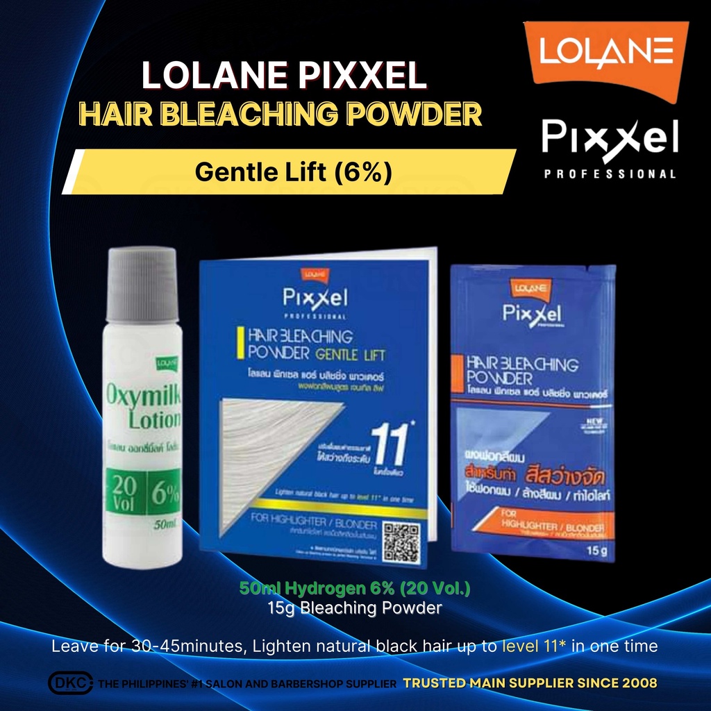 Lolane Hair Bleaching Powder Set 15g Small Pack 50ml Oxydant, Hair ...