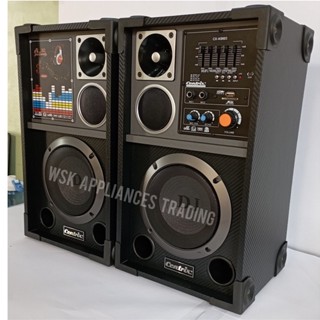 Centrix CX-AS603 Professional Indoor/Outdoor Pair Speaker with Built-In Amplifier BT/USB/SD/FM ...