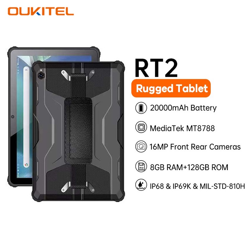 OUKITEL RT2 Rugged Tablet 10.1inch FHD+ 20000mAh Octa Core 8GB+128GB ...