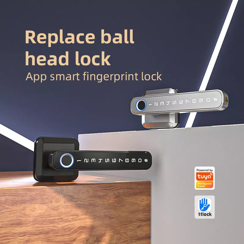 Digital Door Lock Fingerprint Door Lock Smart Lock Door Handle Sliding ...