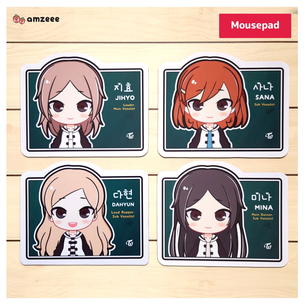 Twice University Mousepad - Kpop Kawaii Jihyo Nayeon Jeongyeon Momo ...