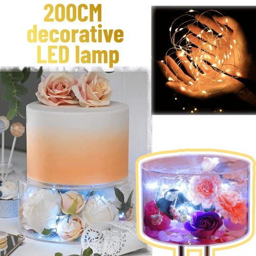 Clear Acrylic Fillable Cake Spacer Cake LED | Shopee Philippines