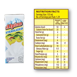 Alpine Sterilized Milk Drink 200ml | Shopee Philippines