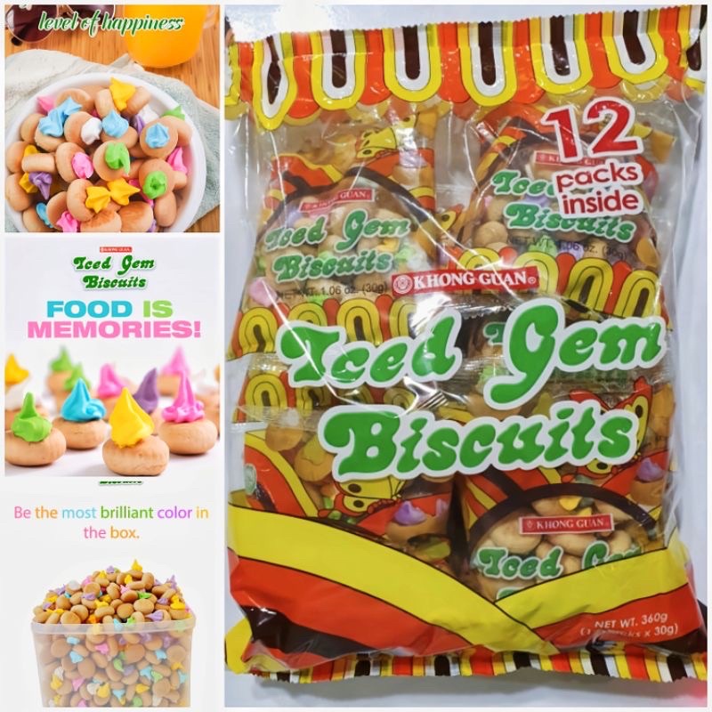 Iced Gem Biscuits 12 Packs Inside 360g, Icing Biscuit | Shopee Philippines