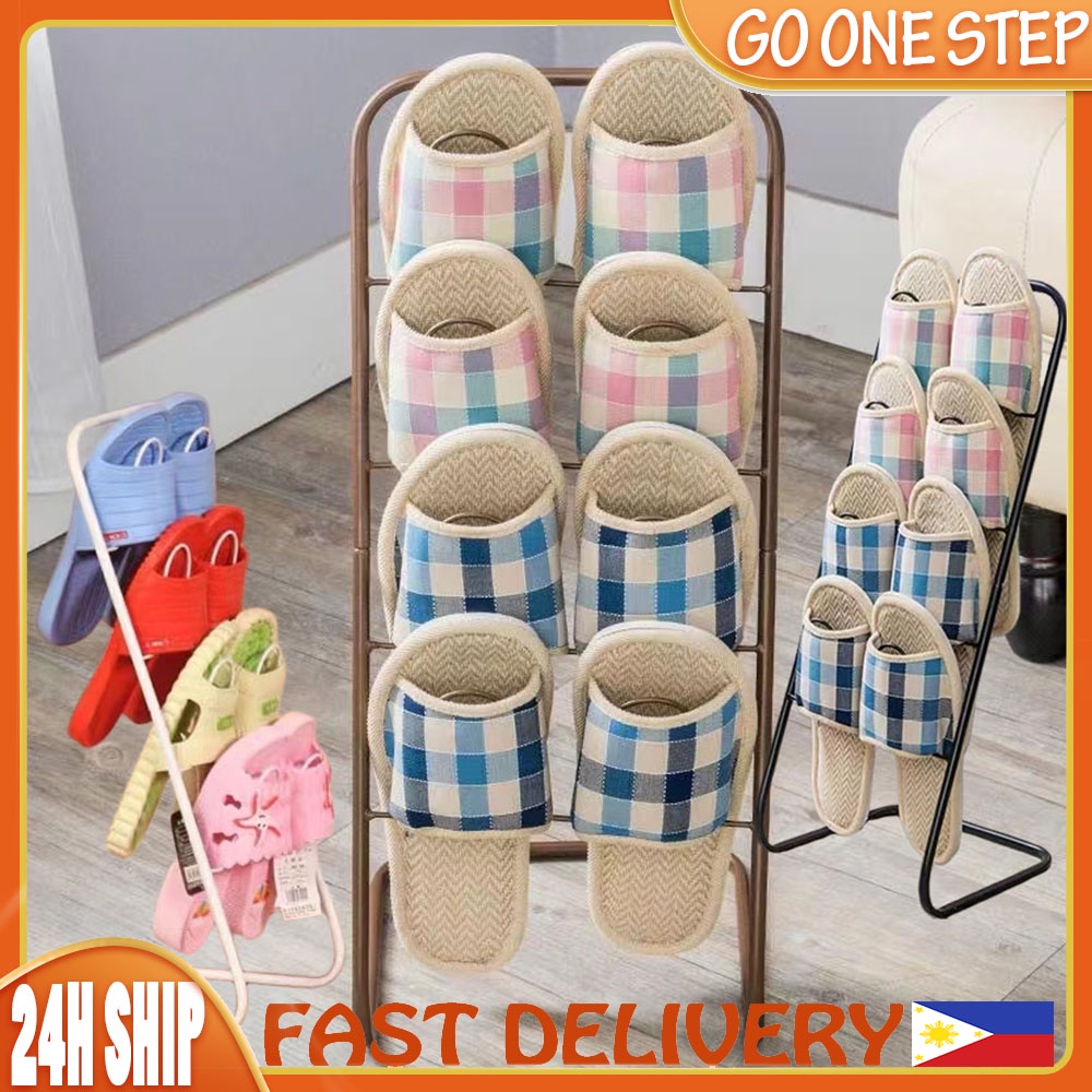 Multilayer slipper rack Metal Indoor shoe rack Simple style hanging ...