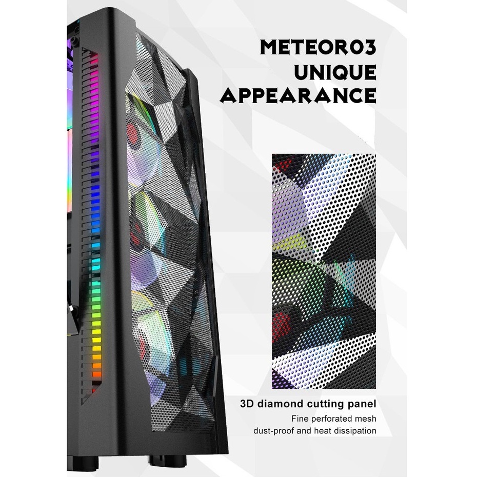 INPLAY Meteor 01/meteor 03 Desktop Computer gaming case cpu case ...