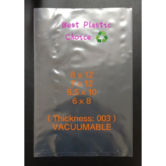 100pcs LDPE Vacuumable Plastic Bag - Transparent, Foodgrade | Shopee ...