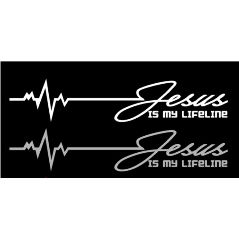 Jesus is my lifeline Sticker Design for Cars Size 3x15inches | Shopee ...
