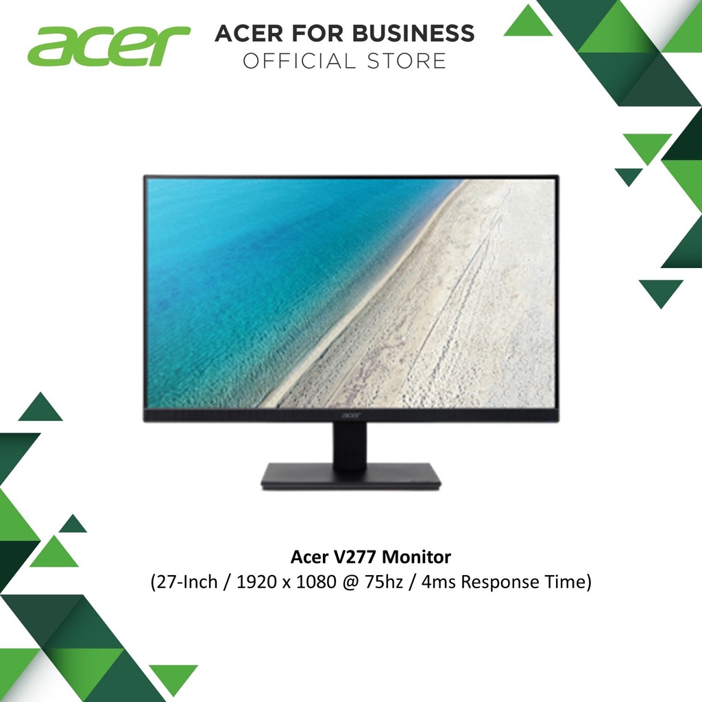 Acer V277 Monitor 27" Screen 1920 x 1080 75hz 4ms Response Time VGA ...