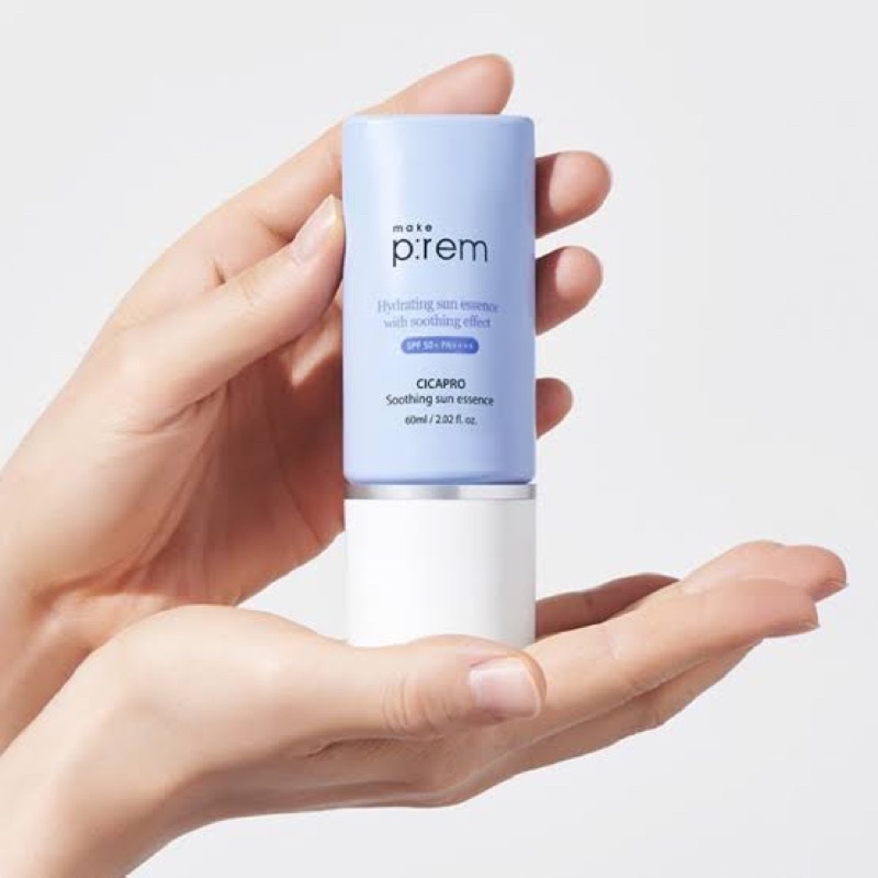 MAKE P:REM Cicapro Soothing Sun Essence SPF50 PA++++ - 60ml | Shopee ...