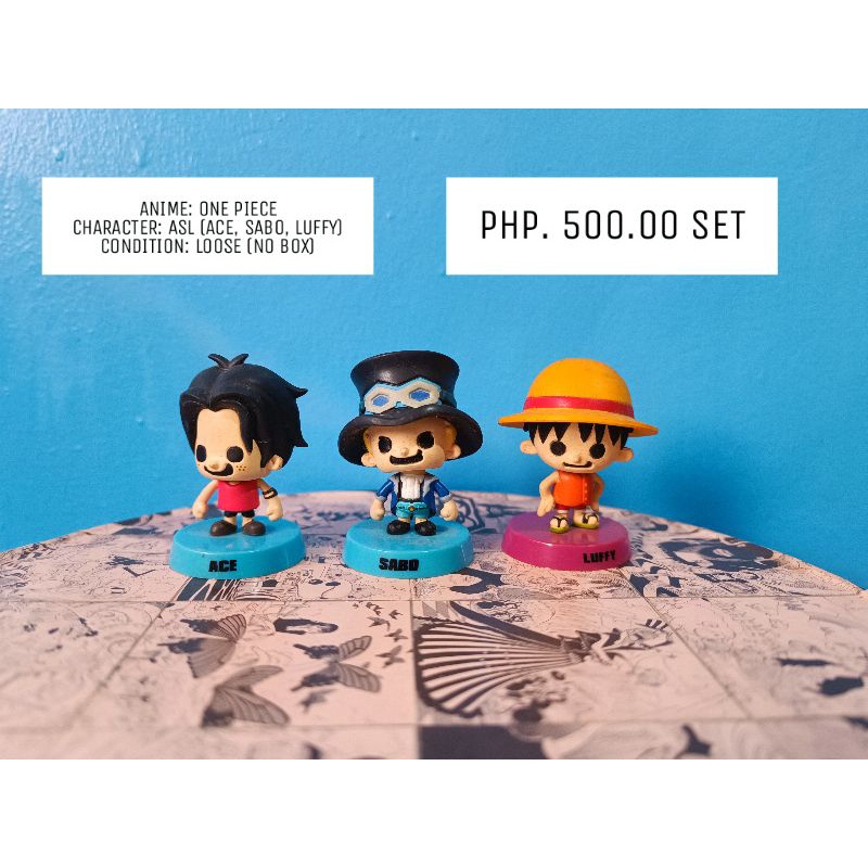 Authentic Ace Sabo Luffy ASL Panson Works Figure Set One Piece | Shopee Philippines