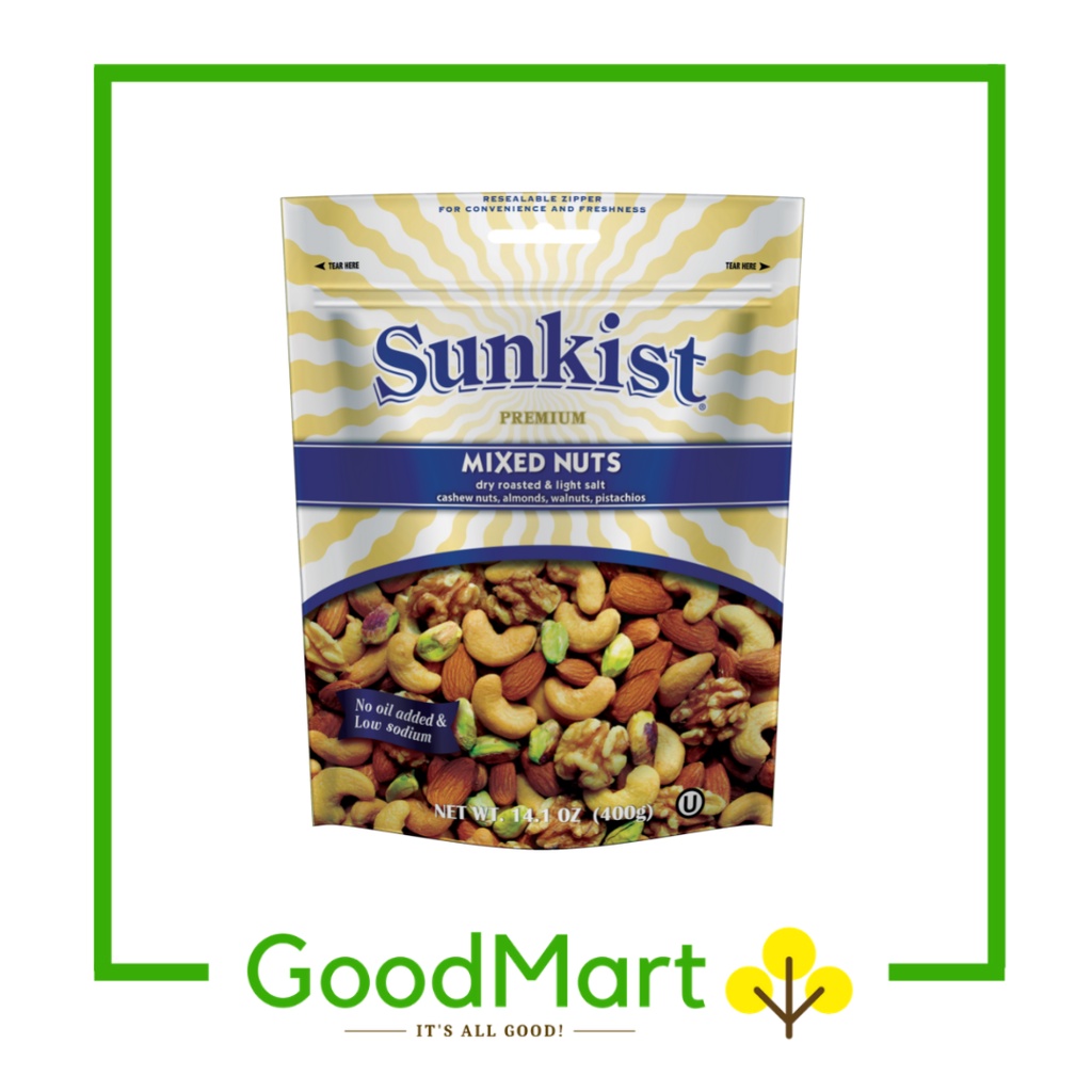 Sunkist Dry Roasted & Light Salt Mixed Nuts 400g | Shopee Philippines