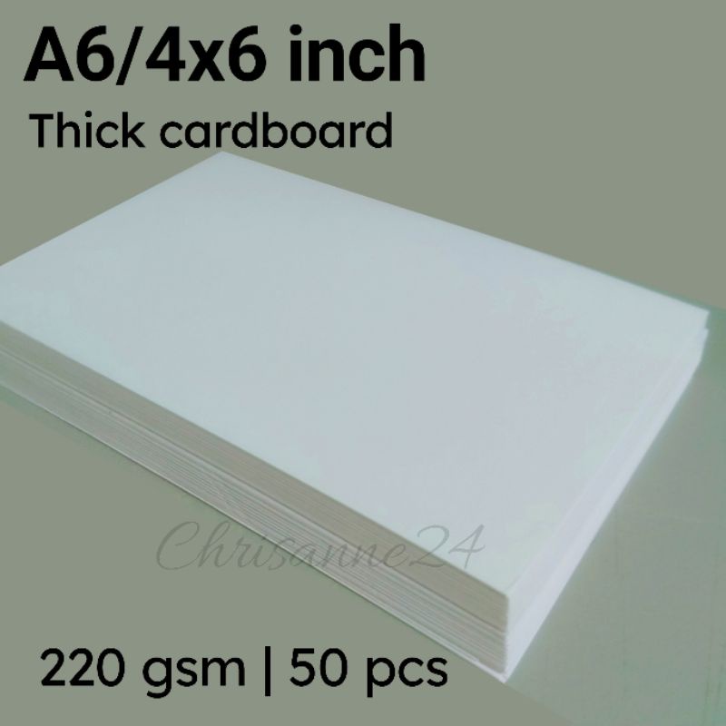 A6 4x6 A4 cardboard 220gsm 50 pcs makapal | Shopee Philippines