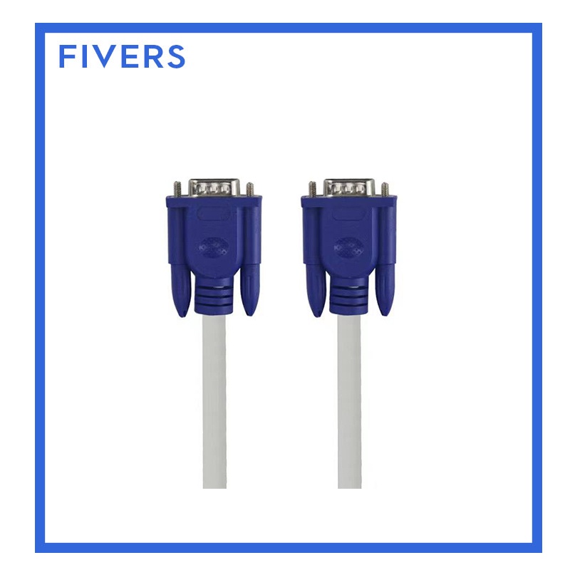 VGA Cable White Colored Heavy Duty Cables | fiverstrading | Shopee ...