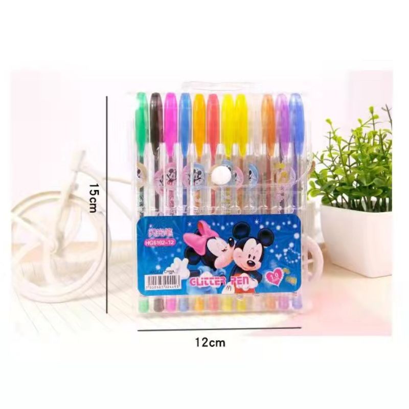 TYK Cartoon 12 in 1 glitter pen | Shopee Philippines