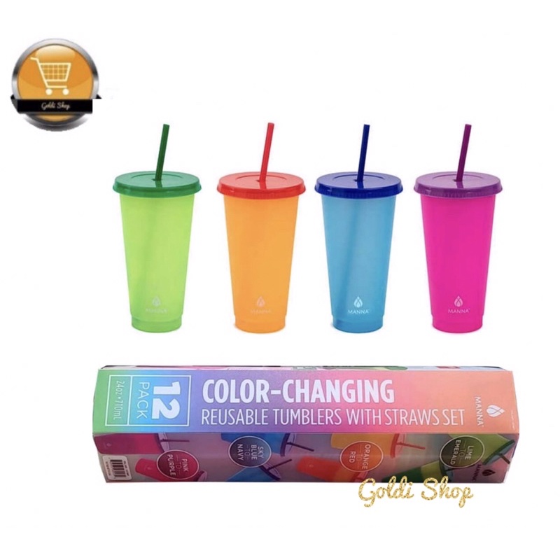 Manna Color Changing Plastic Tumblers, Set of 12 | Shopee Philippines