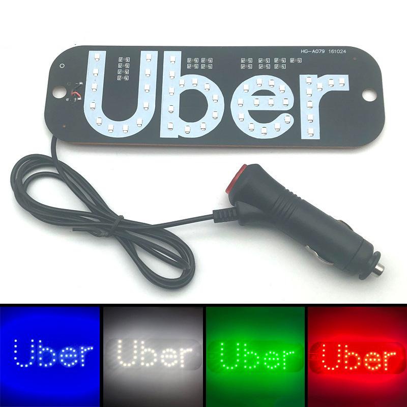 LED Uber Sign Car Rideshare Light Cab Inside Car Windows Display Top ...
