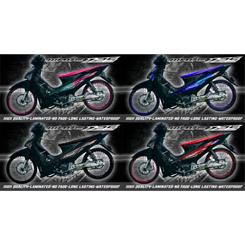 HONDA WAVE 125i STOCK SIZE DECAL DESIGN | Shopee Philippines