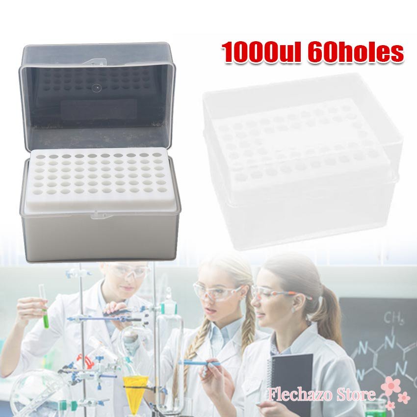 Rectangular 60 Positions Laboratory 1000UL Pipette Pipettor Tip Holder ...