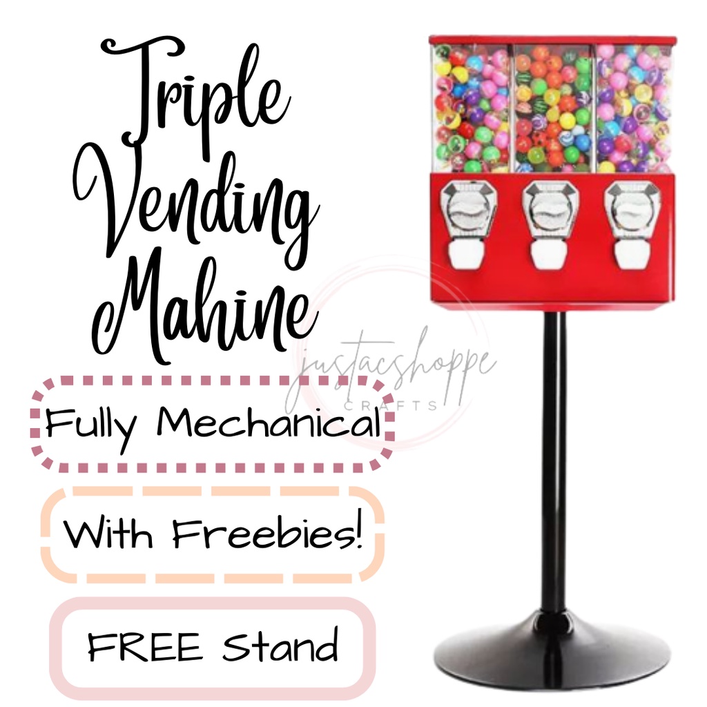 Triple Vending Machine Candy Gumball Capsule Wheel Jelly beans ...