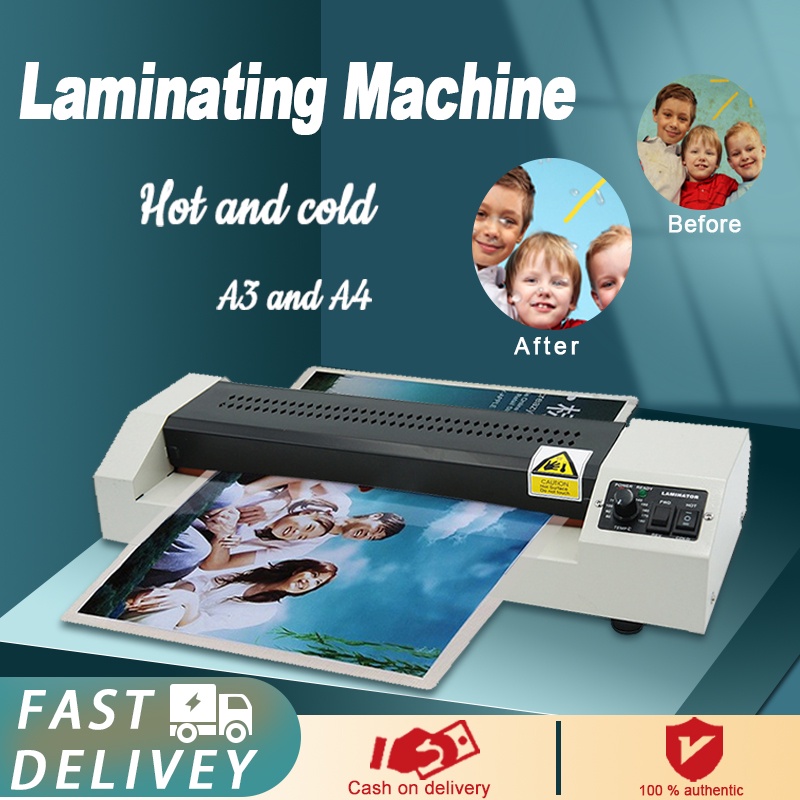 A3/A4 Heavy Laminating machine hot/cold 220V Laminating machine with ...