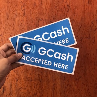 Gcash Accepted Here Sign Sticker Signage board WATERPROOF | Shopee ...