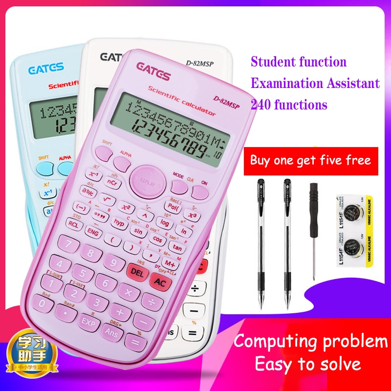 Digital Scientific Calculator pink 240 Functions 82MS Statistics ...
