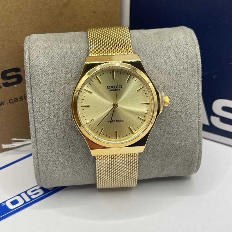 Casio Fashion Trend Simple Ladies Gold Watch Quartz Waterproof Watch ...