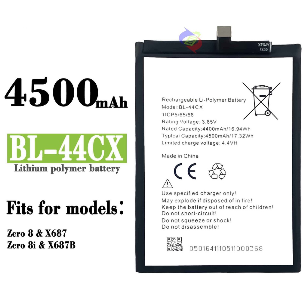 Infinix Zero8 Zero 8i X687 X687B Battery BL-44CX Battery | Shopee ...