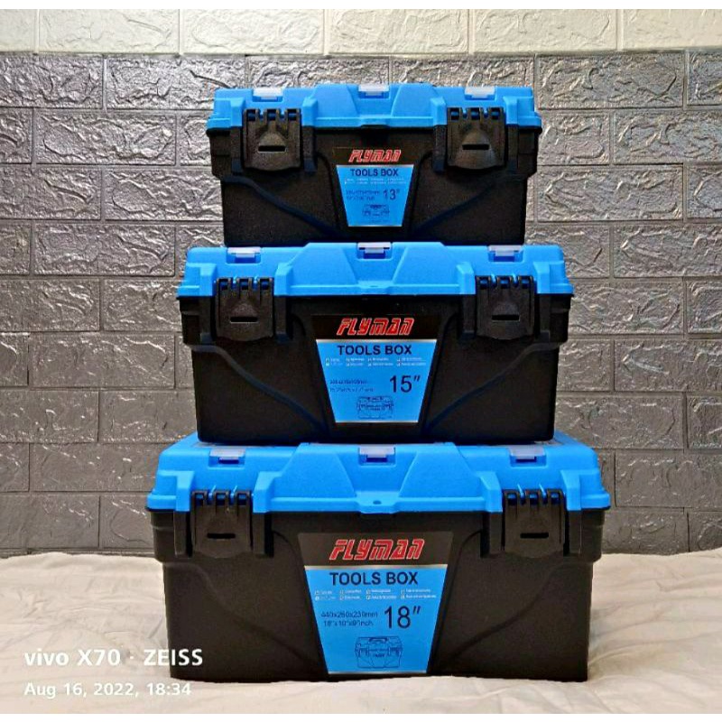 Flyman Heavy- duty Plastic Tool Box 13/15/18 Inches | Shopee Philippines