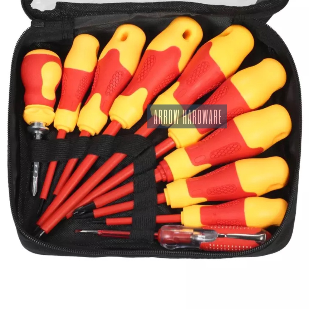 10pcs 1000V Insulated Screwdriver Set with Magnetic Slotted and ...