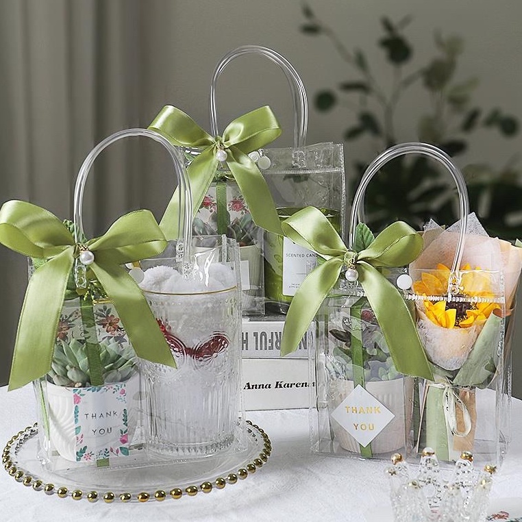 PVC/ Plastic Transparent Bag/ Transparent Tote handbag gift Clear bag ...