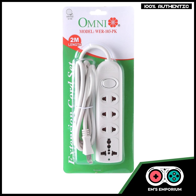 Omni Extension Cord Set WER-103-PK | Shopee Philippines