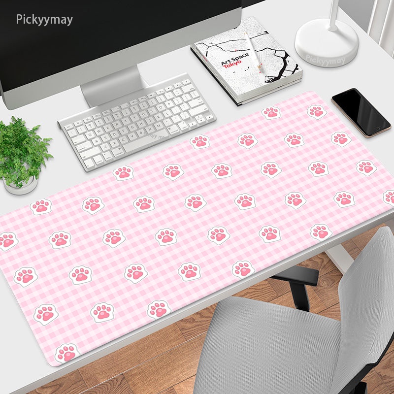 Pink Cat Paw Mouse Pad Large Gamer Mausepad Overlock Computer ...