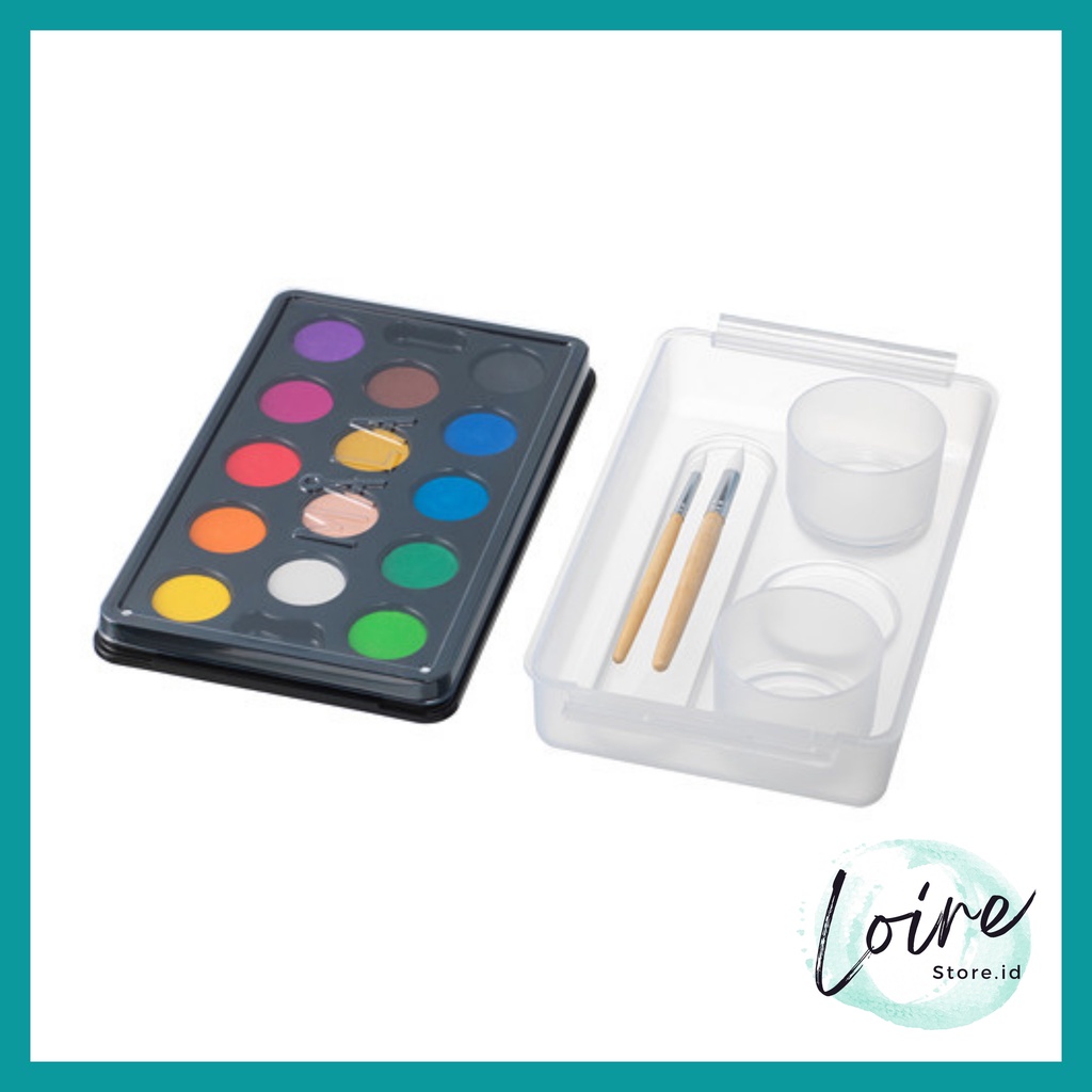 14 Color Water Paint Box | Cay Color Children | Mala IKEA | Shopee ...