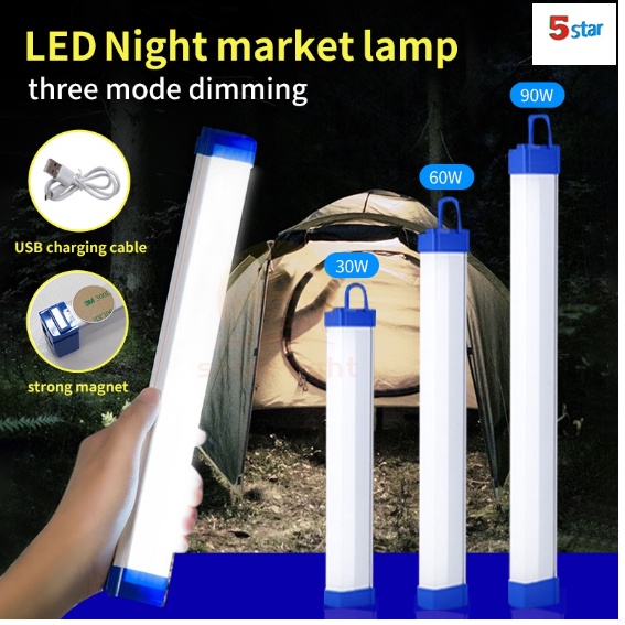 led Rechargeable 30W 60W 90W LED LIGHT TUBE /USB lamp USB charging ...