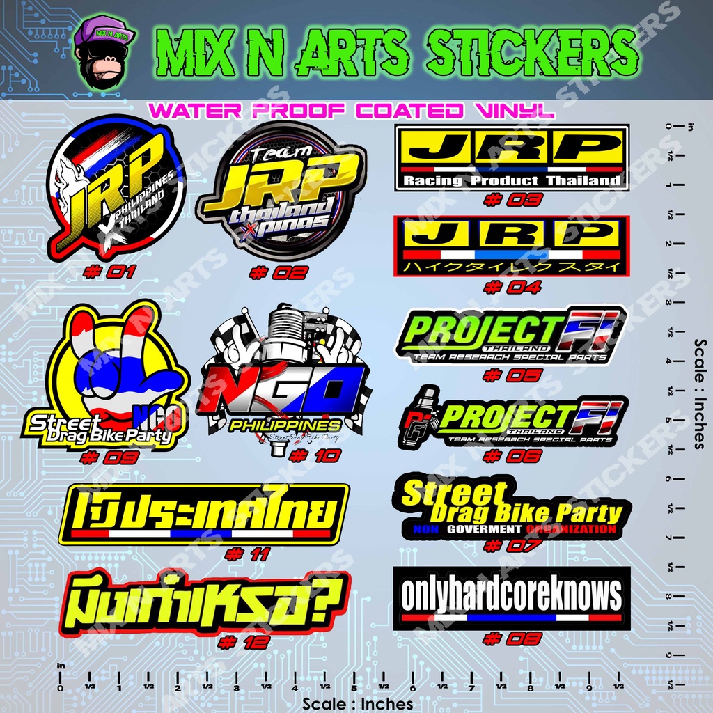 JRP NGO Thailand Laminated Vinyl Sticker SOLD PER PIECE | Shopee ...